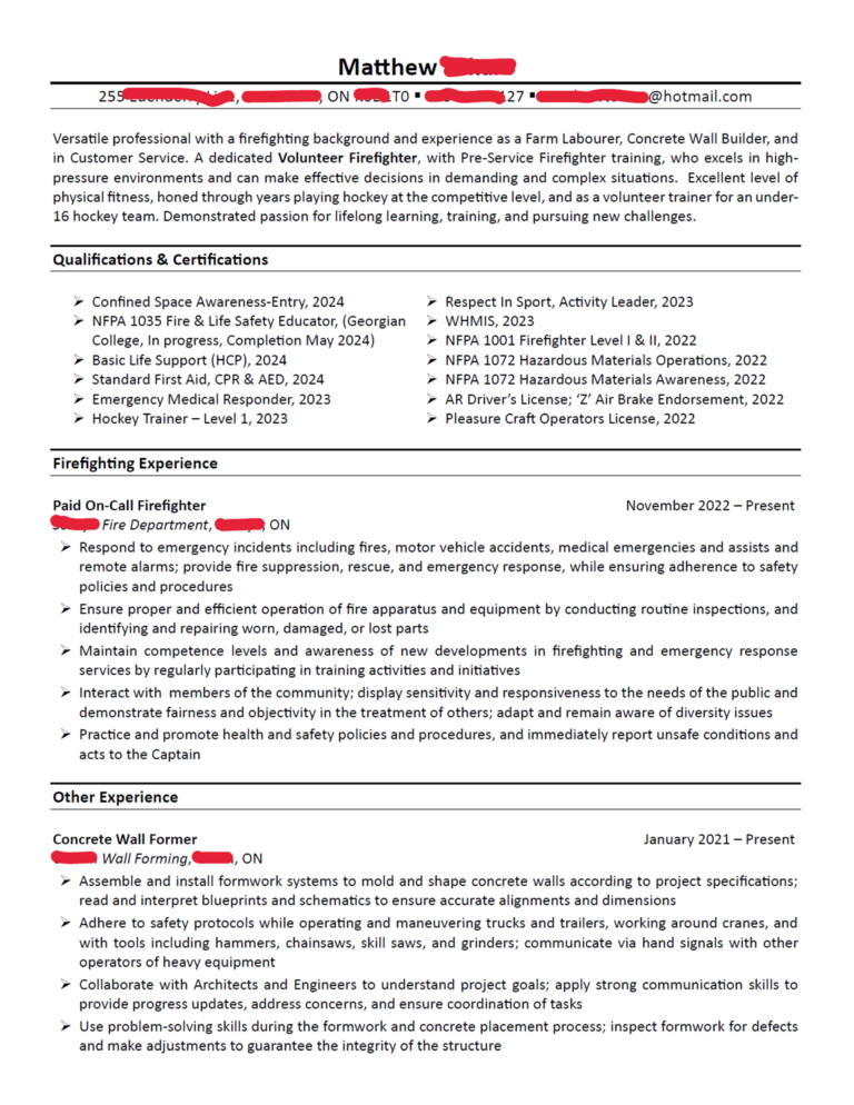 Enhance Your Firefighter Resume Writing | Firefighter Interviews